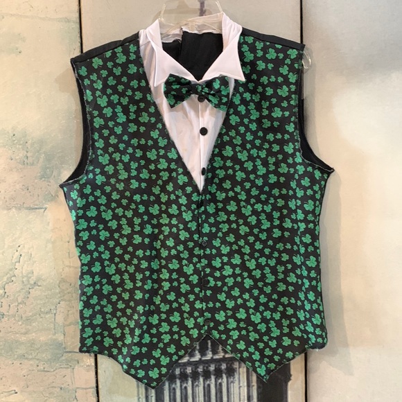 Accessories | Shamrock Tuxedo Vest And Bow Tie Costume | Poshmark